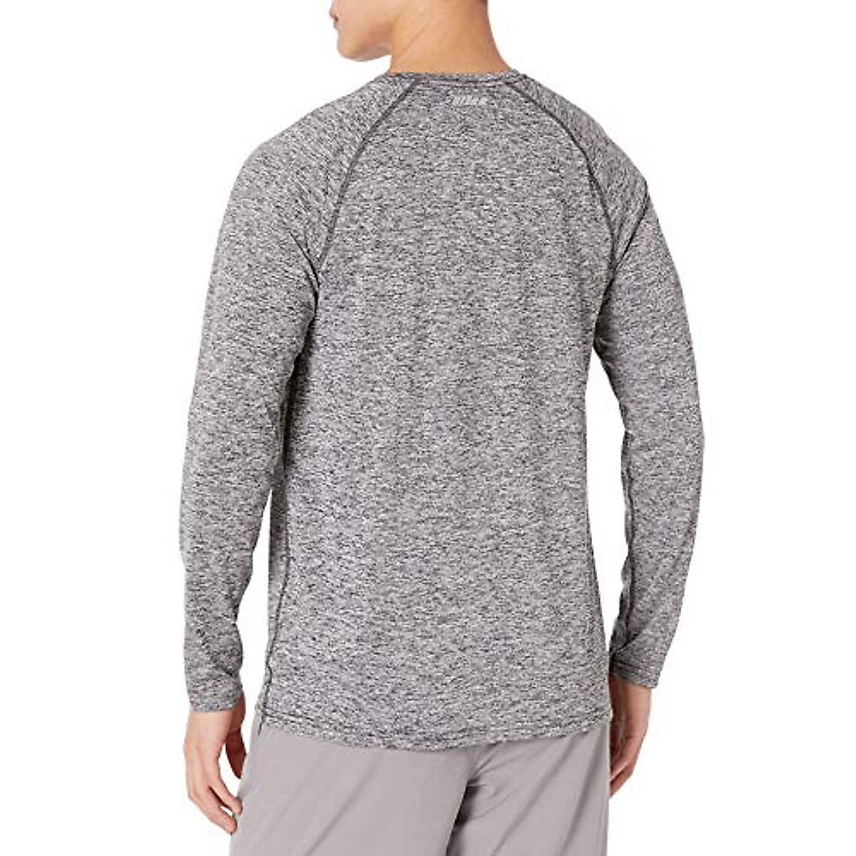 Amazon Essentials Men's Tech Stretch Long-Sleeve T-Shirt (Available in Big&Tall), Dark Grey Heather, Large