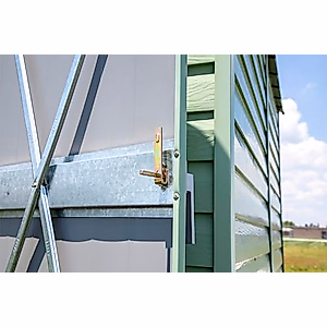 Arrow Select 6' x 4' Outdoor Lockable Steel Storage Shed Building, Sage Green