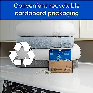 Dropps Stain & Odor Laundry Detergent | Clean & Crisp, 32 Pods | Low-Waste Packaging | Works In All Machines - High Efficiency (HE) Compatible | Powered by Natural Plant-Based Ingredients