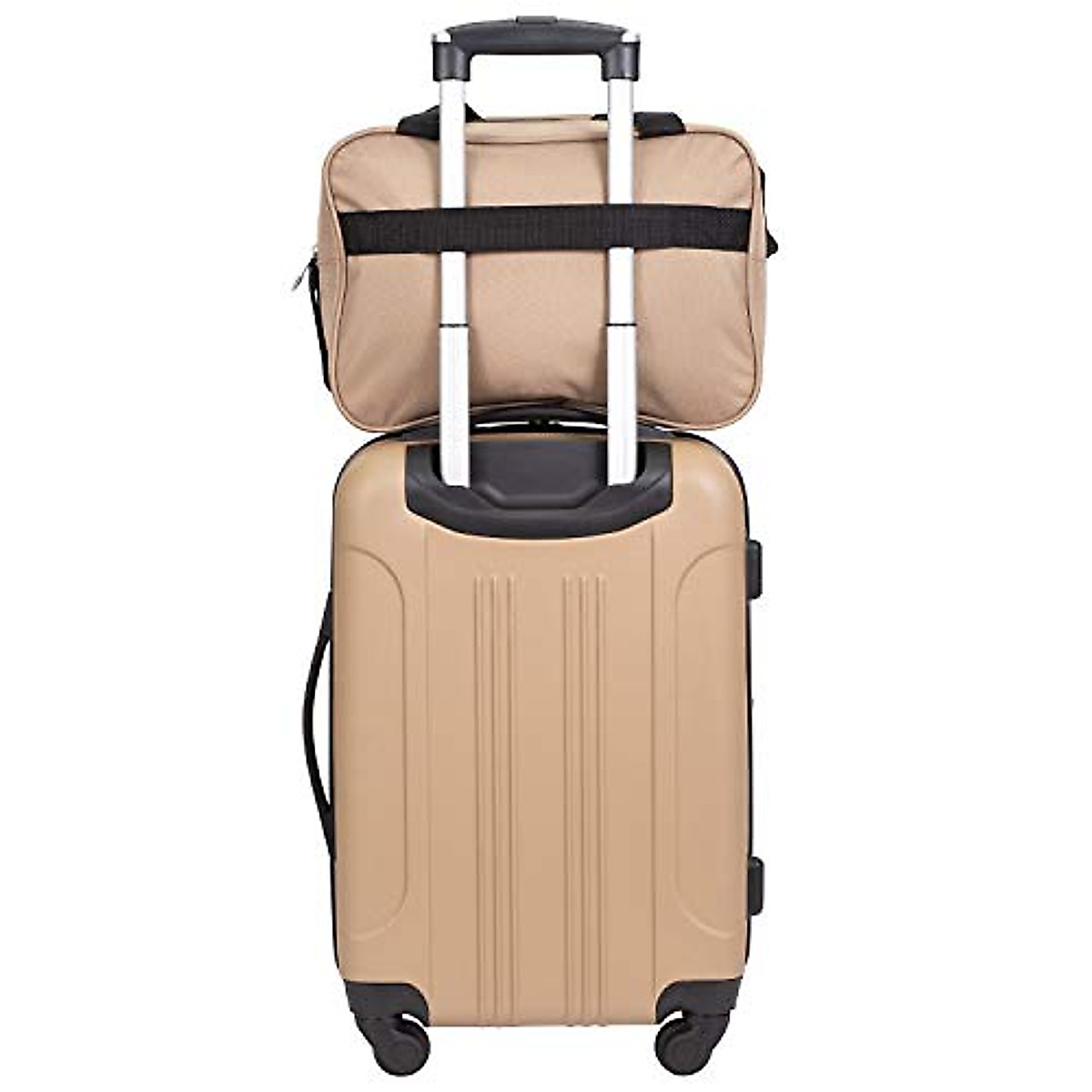 Travelers Club Midtown Hardside 4-Piece Luggage Travel Set, Expandable, Tan