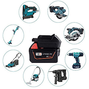 DM18M Battery Adapter for Milwaukee to Makita Battery, for Milwaukee 18V for Dewalt 20V Battery Convert to for Makita 18V Battery