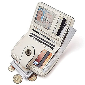 BOSTANTEN Women Handbag Genuine Leather Soft Designer Top Handle Purses Bundle with Women Leather Wallet RFID Blocking Small Bifold Wallet