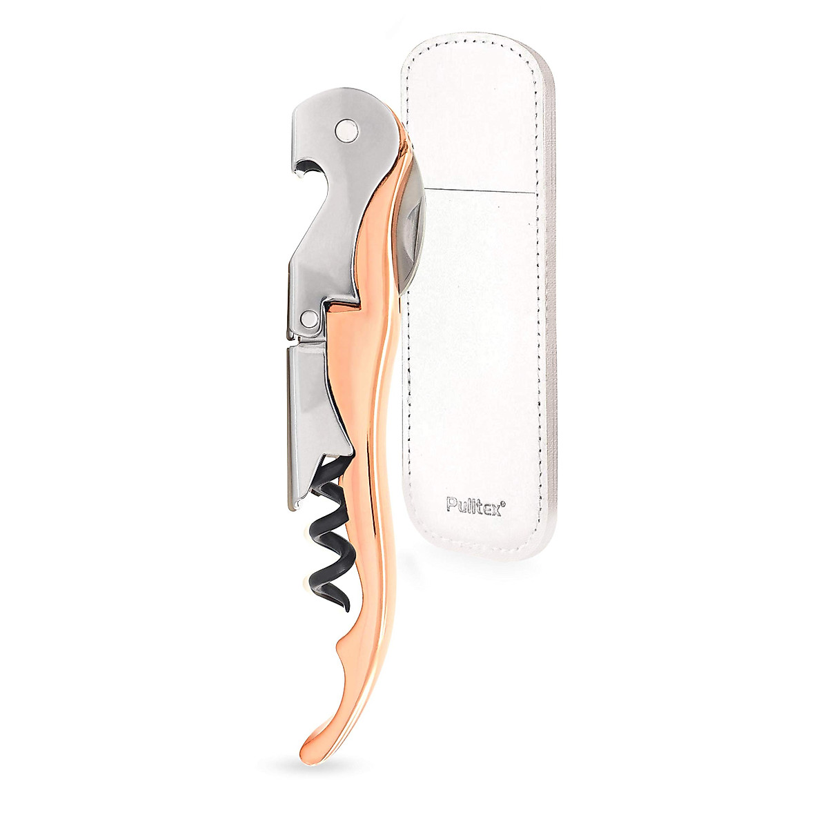 Pulltex Pulltaps Evolution Corkscrew Rose Gold with Leather Pouch Set