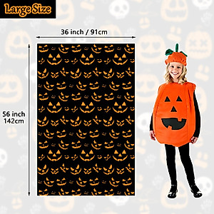 Halloween Extra Large Gift Bags Jumbo - Spooky Gift Bag for Big Presents - Black and Orange Giant Gift Bags Plastic - Jack-o-Lantern Lawn Leaf Garbage Trash Bags Huge - Over Size, 36 x 56 inches (1 pcs)