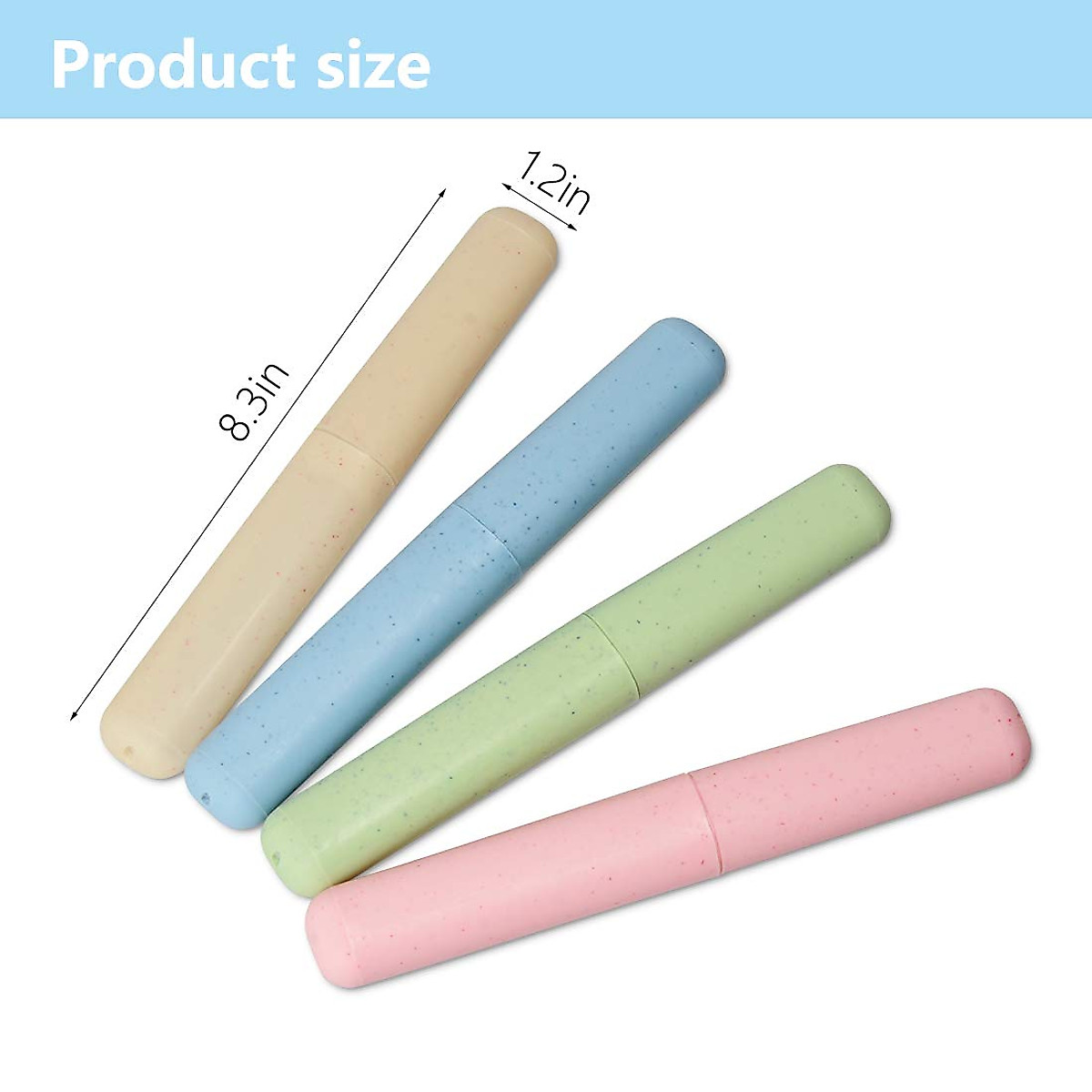 Smartulife Travel Toothbrush Case,10 Pack Portable Toothbrush Storage Box for Travel and Camp,Assorted Color of Toothbrush Case Holder