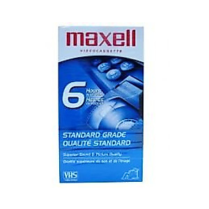 Maxell T-120 6 Hours Standard Grade VHS Video Cassette Excellent Performance