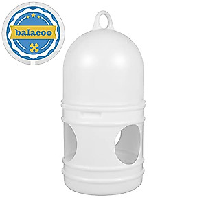 Balacoo Bird Water Dispenser - 2Pcs Bird Feeder Bird Water Dispenser Plastic Poultry Drinker Water Container Jar Pigeons Feeder Water Pot for Cage Pet Parrot Budgie Quail Chickens White