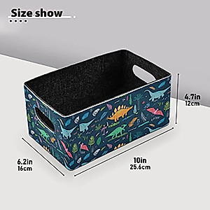 Dinosaurs Storage Basket Felt Storage Bin Collapsible Toy Boxs Decorative Baskets Organizer for Pet Supplies Magazine