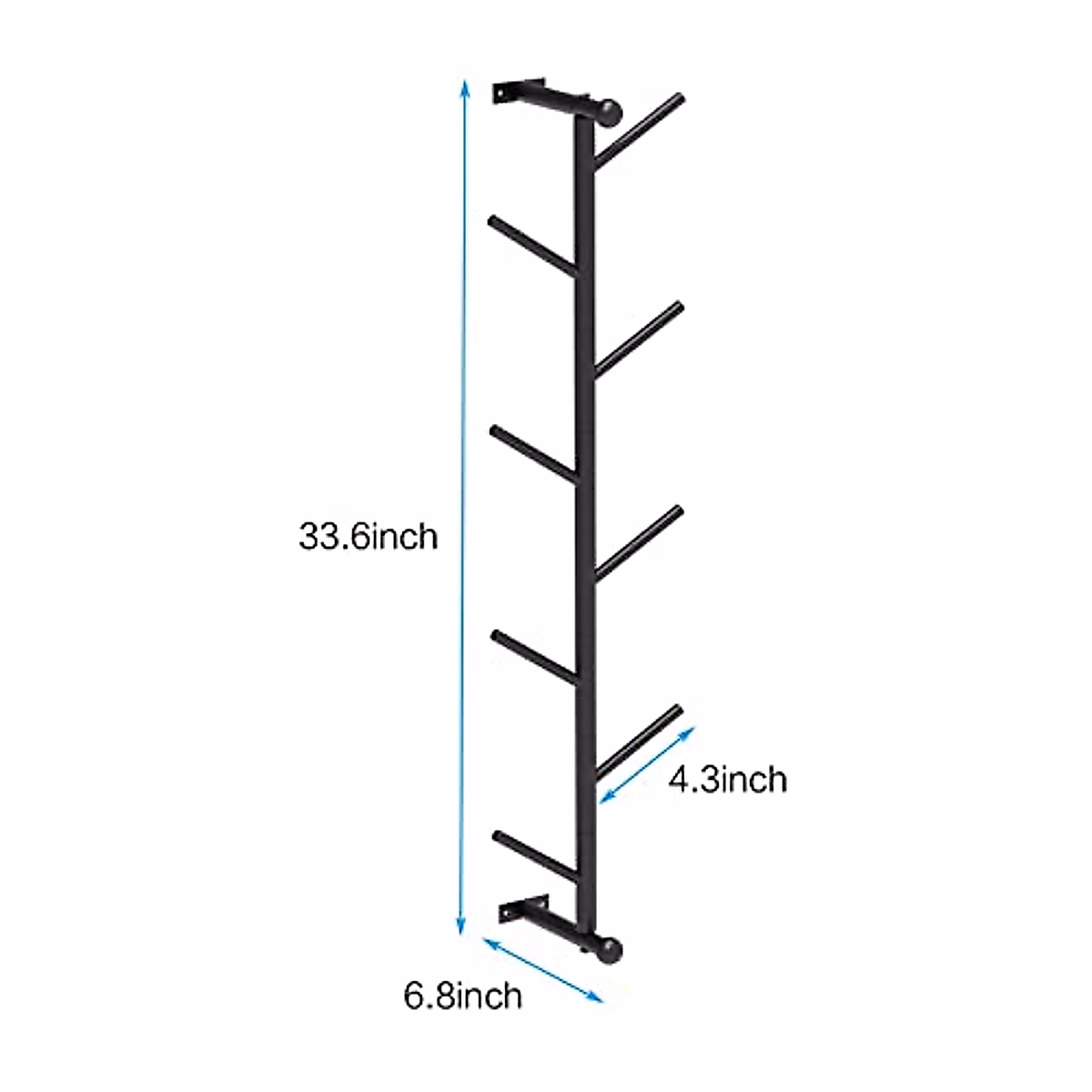 Hongtamoya 2 Pack Vertical Coat Rack/Hat Rack Wall Mount, Wall Mounted Coat Rack, Metal Wall Coat Rack for Entryway, Living Room, Bedroom
