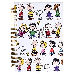 Graphique Peanuts Gang Hard Cover Journal w/Charles Shultz's Beloved Peanuts Characters, Fun, Durable Notebook for Notes, Lists, Recipes, and More, 160 Ruled Pages, 6.25" x 8.25" x 1"