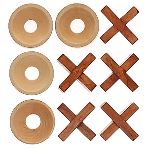 WE Games Tic-tac-Toe Wooden Board Game