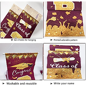 Graduation Decorations Maroon Gold 2024/Burgundy Gold Graduation Party Decorations FSU ASU Class of 2024 Congrats Grad Porch Sign Maroon Gold Balloons 2024 Graduation Party Decorations