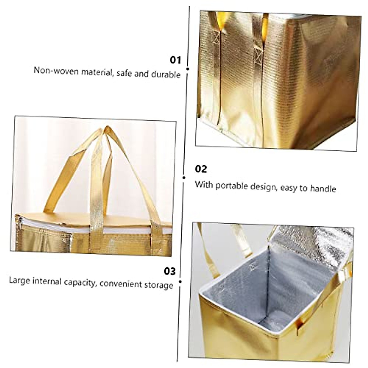 Didiseaon 2pcs Baking Tote Backpack Coolers Ice Pack for Cooler Bag Zippered Tote Take Food Bag Meal Delivery Bag Heated Delivery Cake Pizza Packaging Bag Take-out Food Bag Thermal Bag