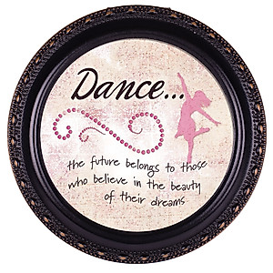 Cottage Garden Future Belongs to Those Who Believe Black Rope Trim Petite Round Jewelry and Keepsake Box