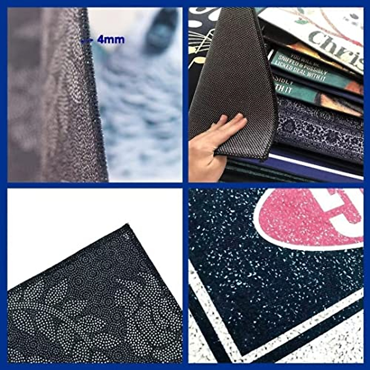 CRODY 3D Printed Door mat Midnight Green Gold Stone Geometric Polyester Anti-Slip Rug Decor Bath Kitchen Living Room Welcome mat Home Decoration Housewarming Gift 60x90cm