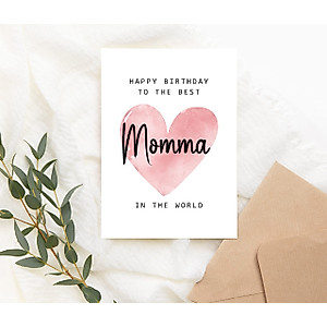 Happy Birthday To The Best Momma In The World Card - Momma Birthday Card - Momma Card - Mother's Day Gift - Happy Birthday Card Happy Birthday Mom