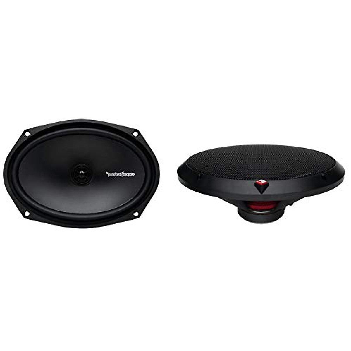 Rockford Fosgate R169X2 6x9" 130W Car Speakers and Angled 6x9" Speaker Box