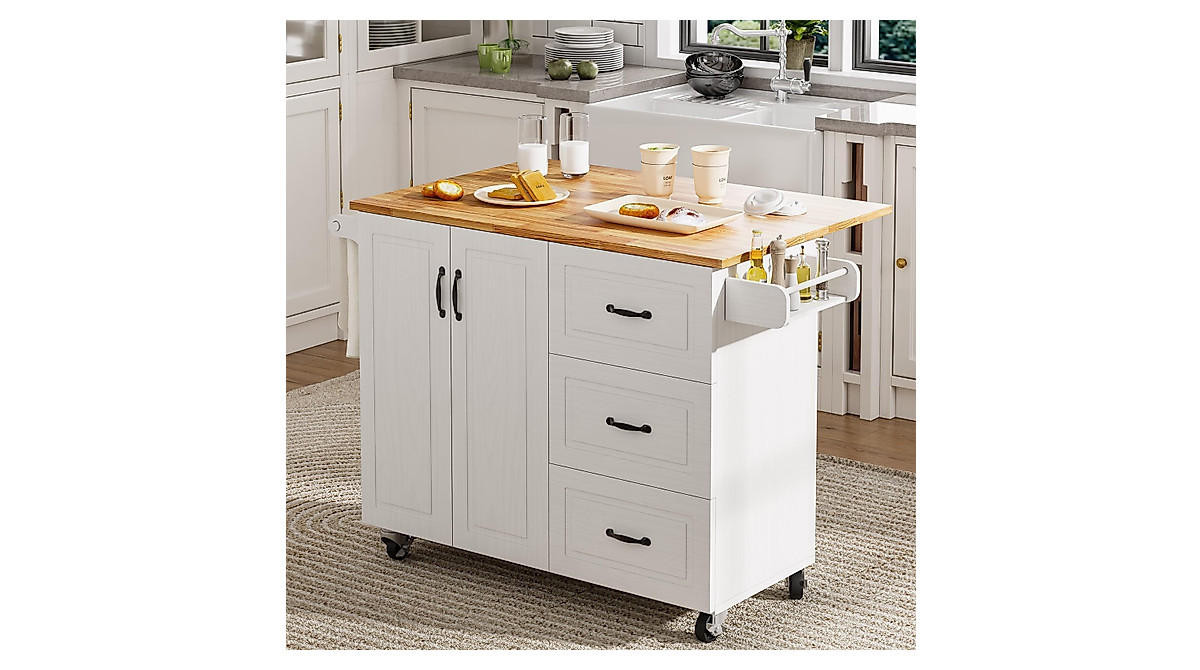 4 EVER WINNER Kitchen Island Cart - Versatile & Stylish