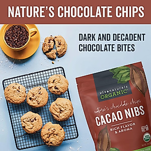 Viva Naturals Organic Cacao Nibs, 2 Lb - Certified Keto and Vegan Superfood, Perfect for Gluten Free Baking and Smoothie Topper, Premium Criollo Beans, Non-GMO