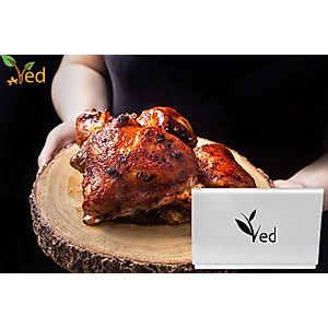 Ved Portable Barbecue Grill - Foldable Notebook-Style 2 to 3 Person BBQ Griller Made with Stainless Steel - Charcoal Smoker for Terrace, Patio, Backyard, Camping, Hiking & Beach Trips - 35x24x39cm