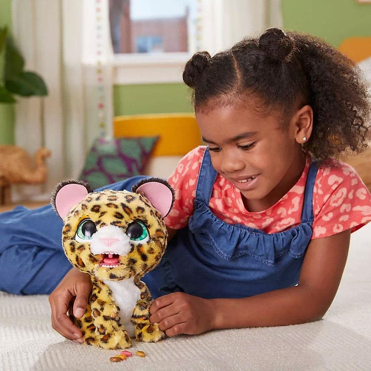 FurReal Lil’ Wilds Lolly The Leopard Plush Toy, Electronic Pets, with 40+ Sounds and Reactions; Interactive Pet, Animatronic Toys for 4 Year Old Girls and Boys and Up