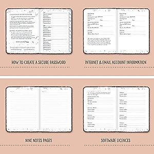 Boxclever Press Password Book with Alphabetical Tabs. Never Forget a Password Again! Easy to Use Password Keeper for All Your Internet Details. Untitled Password Notebook - 6 x 4.5''
