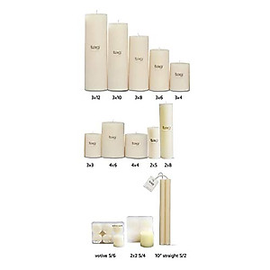 TAG Trade Associates Group Chapel 4x6 Ivory Pillar Candle Unscented Drip-free Long Burning Hours for Home Decor Wedding Parties 4x6 Ivory