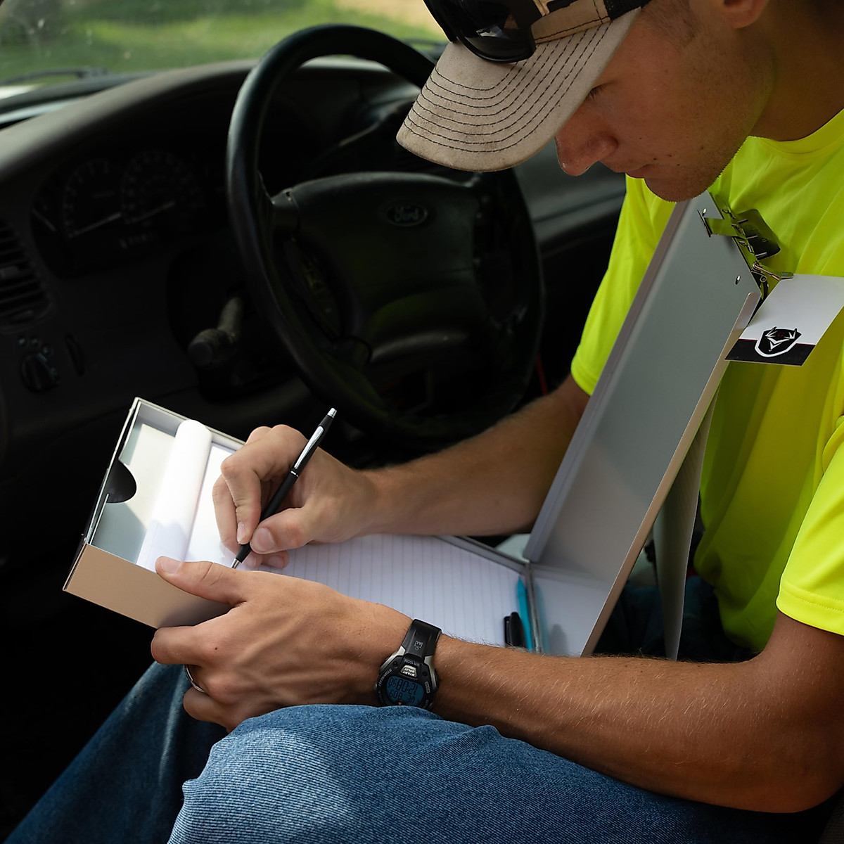 Saunders Metal Clipboard with Storage, Letter Size Heavy Duty Contractor Grade Clipboard, Recycled Aluminum Dual Storage Form Holder with High Capacity Clip, Assembled in USA, Silver Cruiser-Mate