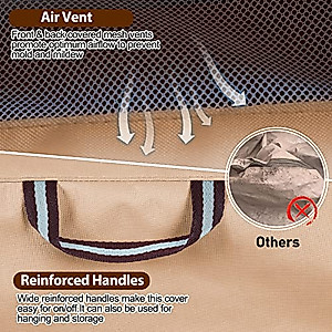 QH.HOME Waterproof Chaise Lounge Cover 900D Heavy Duty - 1 Pack Outdoor Patio Lounge Chair Cover Strong Tear Resistance, Fade UV Resistant Patio Furniture Covers with Air Vent 80" L x 32" W x 25" H