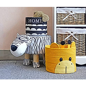 T&T Homewares Small Giraffe Baskets for Baby Diaper Organizer, Nursery Storage, Nursery Room Decor, Kids Room Organizer, Cat Dog Toy Storage