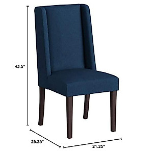 Christopher Knight Home Rory Fabric Dining Chairs, 2-Pcs Set, Navy Blue