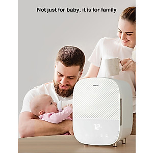 MOMSSY 4-in-1 UV Cleaner and Dryer for Baby Bottles, 18L Bottle Cleaner and Dryer with Touch Control & Auto-Off Safety for Cup/Toothbrush/Beauty Tools/Tableware/Pacifier