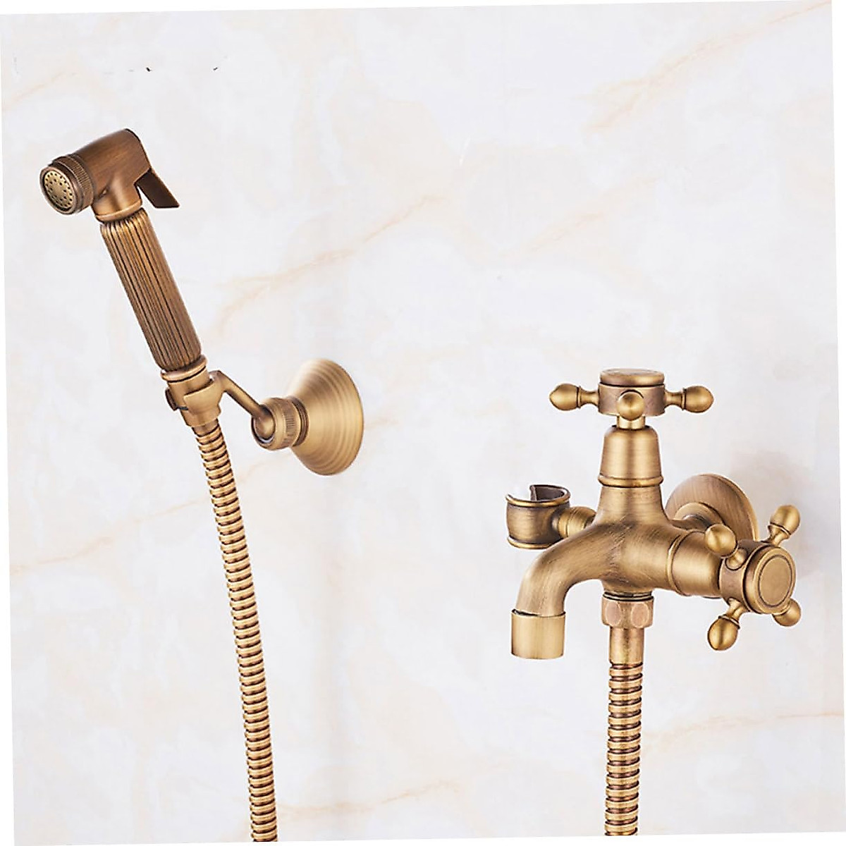 Generic 1pc Household Faucet European Bathtub Faucet Farmhouse Lavatory Faucet Metric Folding Ruler Bath Taps Bath Mixer Taps Bathtub Faucets Kitchen Tap Copper Faucet Mop Pool Antique, 15X15CM, Gold