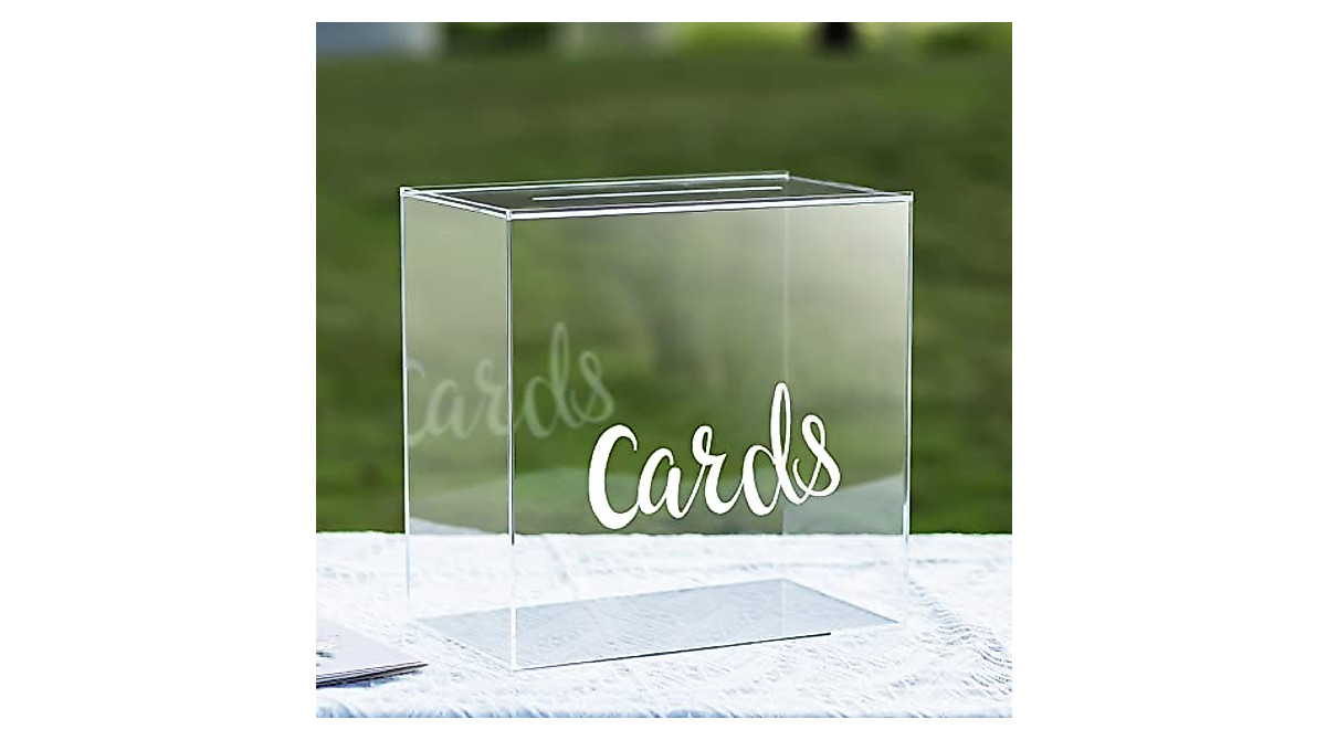 Elegant Acrylic Wedding Card Box | No Assembly, Spacious & Durable