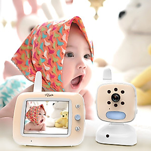 ISEE Long Range Video Baby Monitor - 3.5" HD Color Display, Night Vision, Temperature Monitoring, 960ft Range, Two-Way Audio - Perfect for New Parents