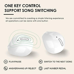 Xmenha Smallest Invisible Earbuds Wireless Bluetooth Secret Hidden Headphones for Work Small Tiny Ear Buds for Sleeping Music Comfort Mini Sleep Earbuds for Side Sleepers Black