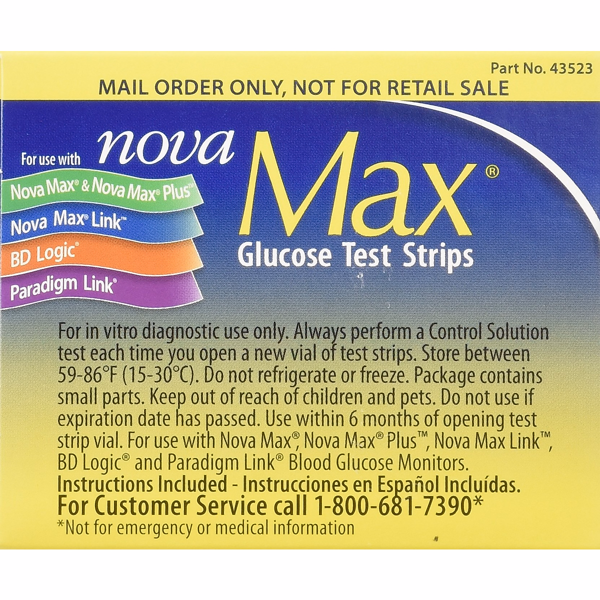 Nova Max Glucose Test Strips - 50 ct.