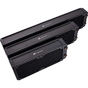 CORSAIR Hydro X Series XR7 360mm Water Cooling Radiator - Triple 120mm Fan Mounts - Premium Copper Construction - Easy Installation - Black