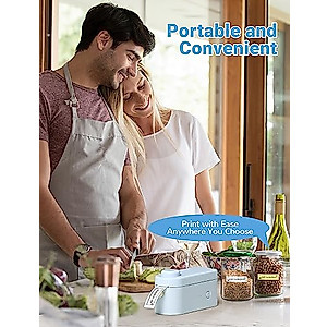 Makeid Label Makers, L1 Label Maker Machine, Portable Wireless Sticker Label Makers for Home, School, Office Use, Rechargeable Thermal Printer with Multiple Fonts, Templates - Blue, 203dpi