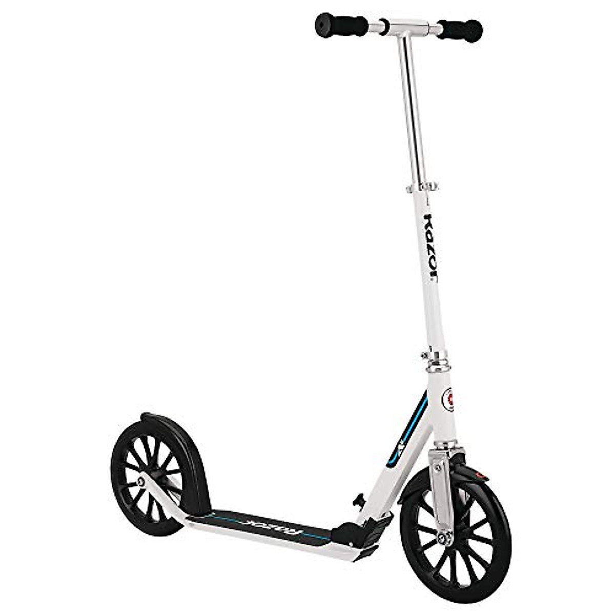 Razor A6 Kick Scooter for Kids Ages 8+ - Extra-Tall Handlebars & Longer Deck, 10" Urethane Wheels, Anti-Rattle Technology, For Riders Up to 220 lbs