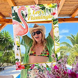 LaVenty Flamingo Bridal Shower Photo Prop Frame Tropical Bridal Shower Photo Booth Bridal Shower Photo Booth Flamingo Bridal Shower Photo Prop Bachelorette Photo Prop