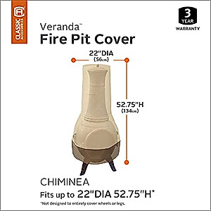 Classic Accessories Veranda Water-Resistant 22 Inch Chiminea Cover, Patio Furniture Covers