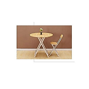 LIUZH Small Table Picnic Table and Chairs Small Table Portable Table Conference Table Folding Office Outdoor Round (Color : E)