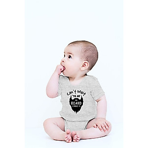 CBTwear Can't Wait Til My Beard - Baby Clothes - Funny Newborn Bodysuit Outfits for Boys (6 Months, Heather Grey)