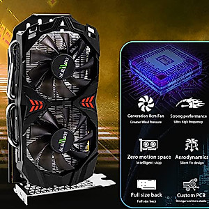 SURALLOW AMD Radeon RX 580 8GB Graphics Card, 2048SP,GDDR5,256 Bit Graphics Card for Gaming PC,PCIE 3.0,Twin Freeze Fans Computer Video Card with HDMI/DP/Ports