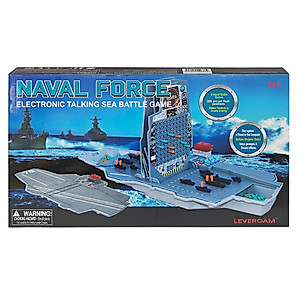 LEVEROAM Talking Sea Battle Board Game with Light and Sound Effects, Electronic Naval Battle with 200 Pre-Set Fleet for Easy Use, Logicality Training, 1-2 Players Perfect Christmas or Birthday Gift
