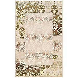 SUPERIOR Mystique Modern Geometric Paisley Polypropylene Indoor Area Rug, 8x10, Beige