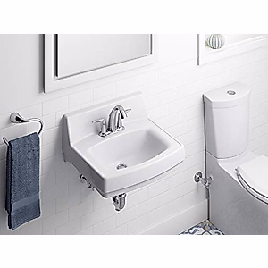 KOHLER K-2032-0 Greenwich Wall-Mount Bathroom Sink, White