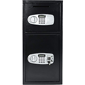 MRT SUPPLY Digital Double Door Safe Depository Drop Box Gun Safes Cash Office Security Lock with Ebook