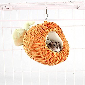 DIEWU Pet Winter Hanging Plush House Hammock Warm Bed Nest for Hamster Guinea Pig Hedgehog Chinchilla